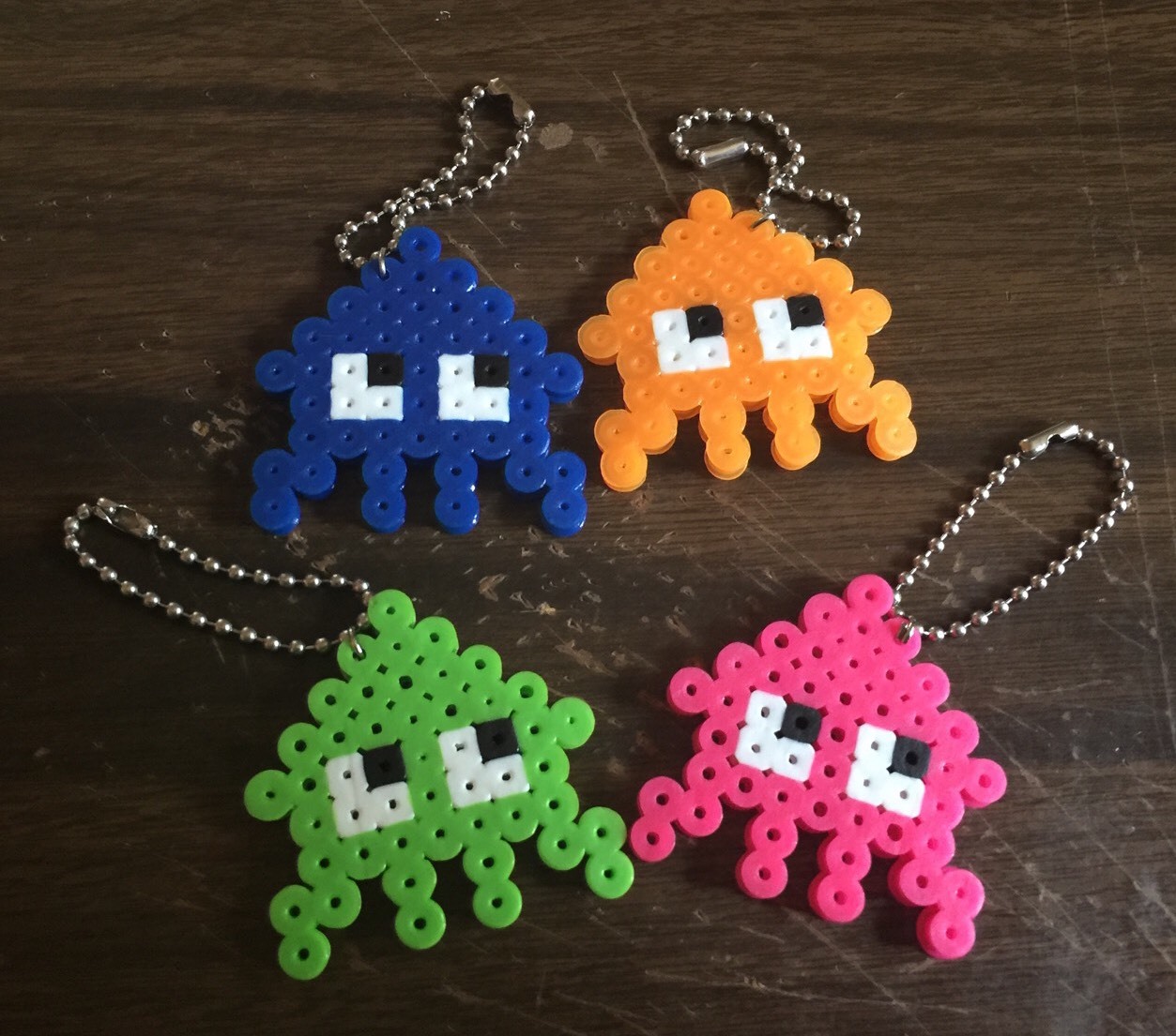 Splatoon Quids Lot Key Chains Handmade Perler Beads Hama | eBay