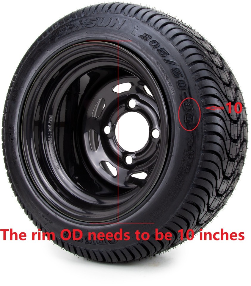 10" Golf Cart Hub Caps Wheel Covers | Chrome Spokes | For EZGO Cub Car ...