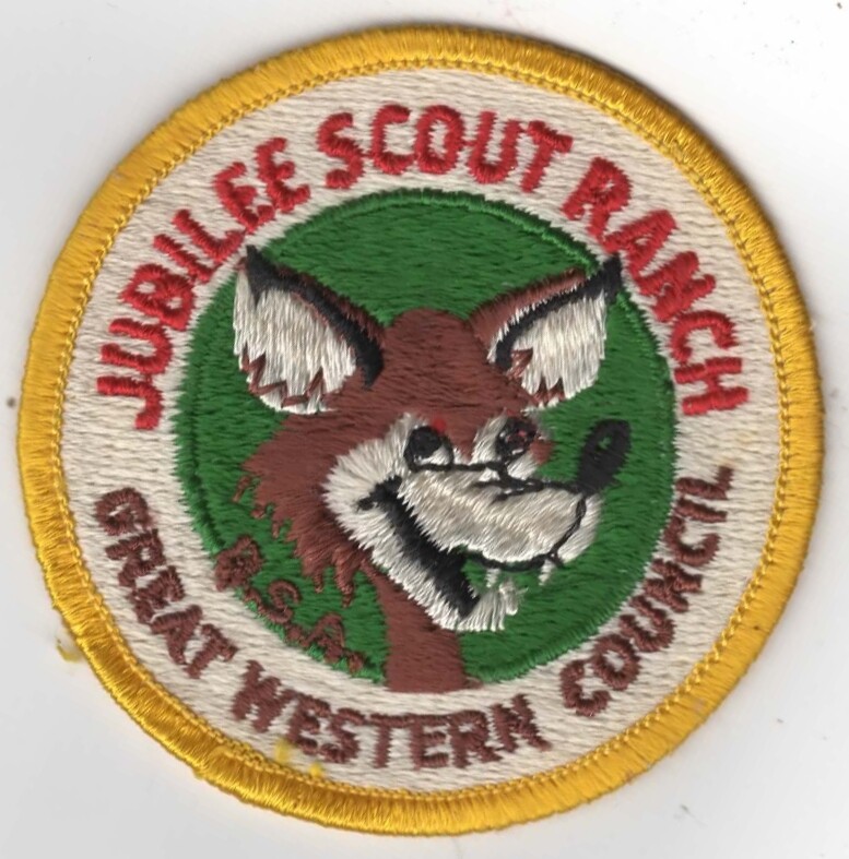 Jubilee Scout Ranch Great Western Council BSA Patch YELLOW Bdr. [CA3990 ...
