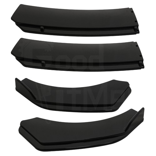 For 2016-2020 Ford Explorer ST Glossy Black 4x Front Bumper Lip Spoiler ...