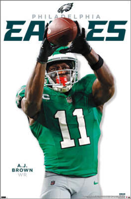 AJ Brown ELEVATE Philadelphia Eagles WR NFL Football 22x34 Wall POSTER ...