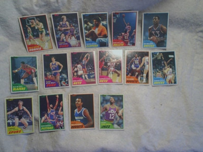 15-1981 TOPPS BASKETBALL COMMONS CARD LOT,Kyle Macy,O'Koren,Billy Ray ...