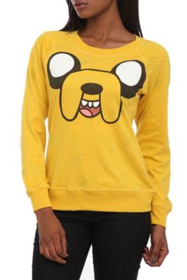 Adventure Time Juniors Reversible Jake The Dog Light Sweatshirt NWT XS ...