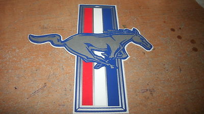 FORD MUSTANG TRI BAR TRI-BAR RUNNING HORSE LOGO DECAL STICKER NEW RH 5 ...