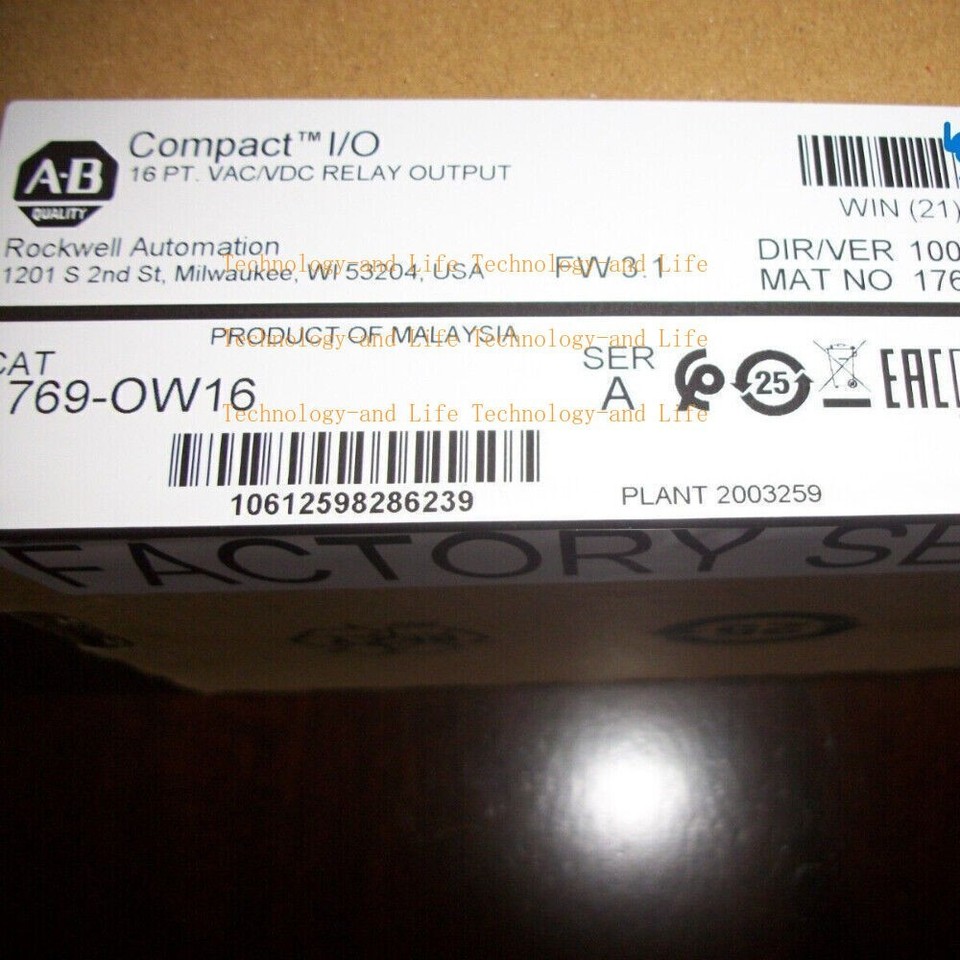 New Sealed Allen-Bradley 1769-OW16 CompactLogix Relay Output Module ...