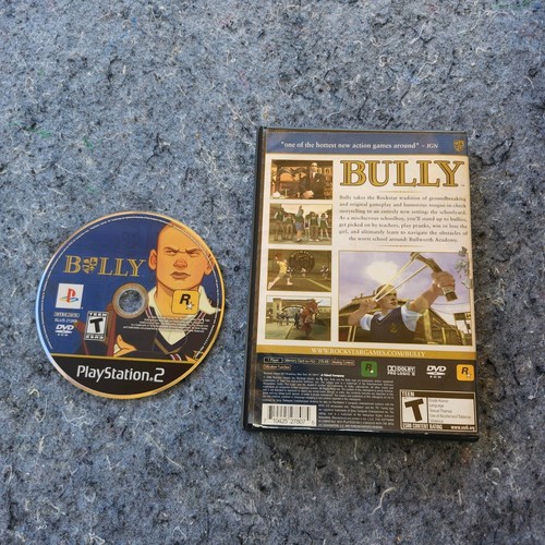 Bully (Sony PlayStation 2, PS2, 2006) NO MANUAL Or MAP Tested Black ...
