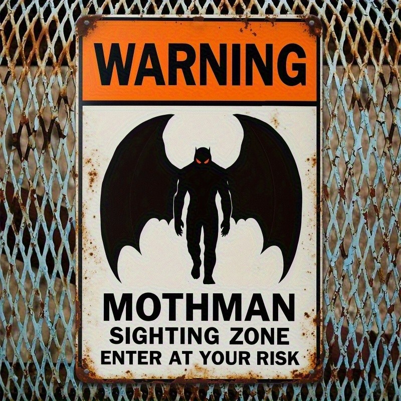 Aluminum Vintage Mothman Warning Tin Metal Signs Home Décor 8x12 | eBay