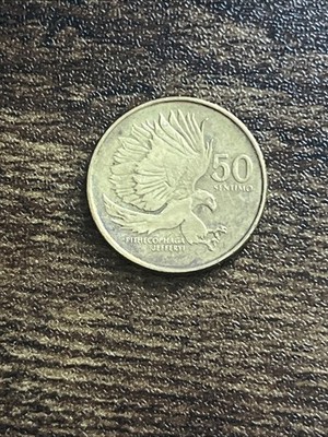 1994 Philippines 50 Fifty Sentimos Eagle in Flight Reverse Actual Coin ...