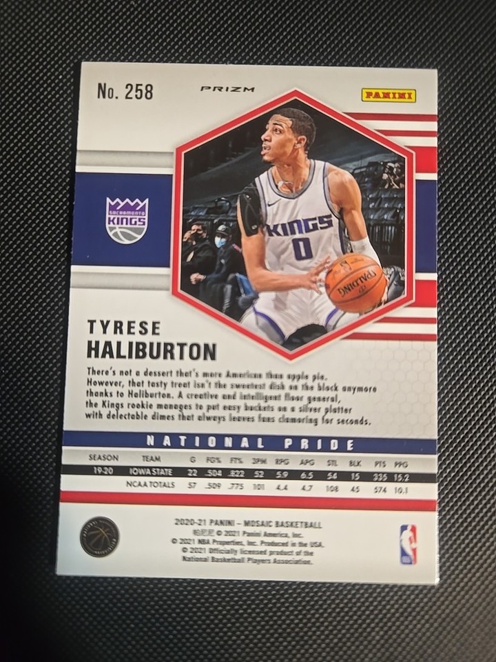 2020-21 Panini Mosaic - National Pride Tyrese Haliburton #258 Pink Camo ...