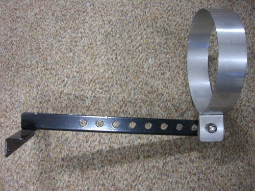 5" Flue Pipe Clamp with Adjustable T Bar Wall Bracket / Stove Pipe ...