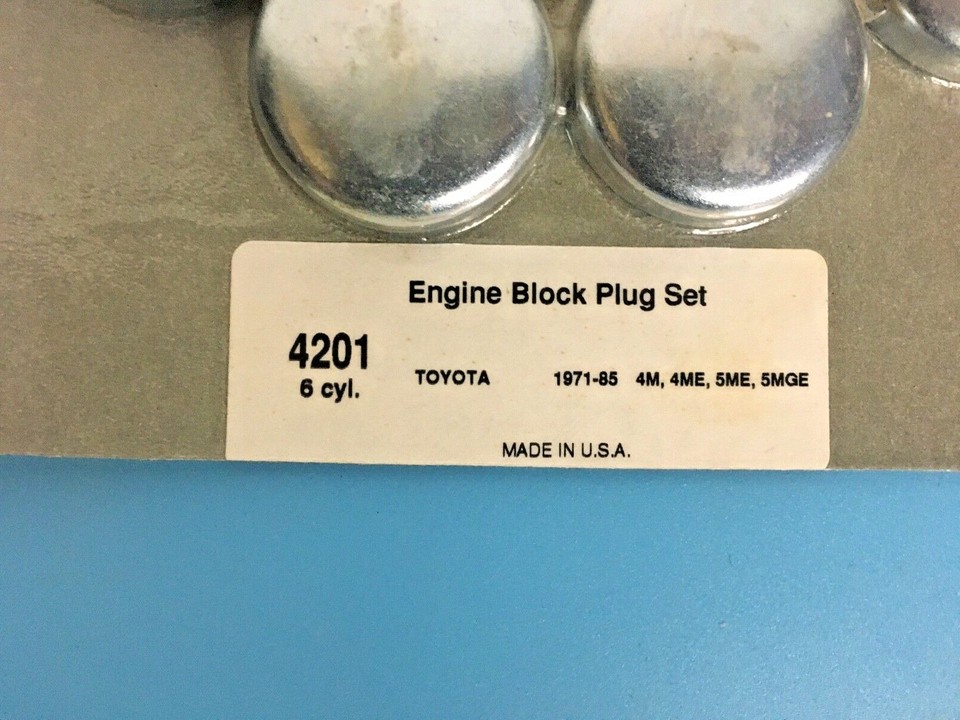 NOS TOYOTA 6CYL ENGINE BLOCK PLUG SET 1971-85 4M, 4ME, 5ME, 5MGE | eBay
