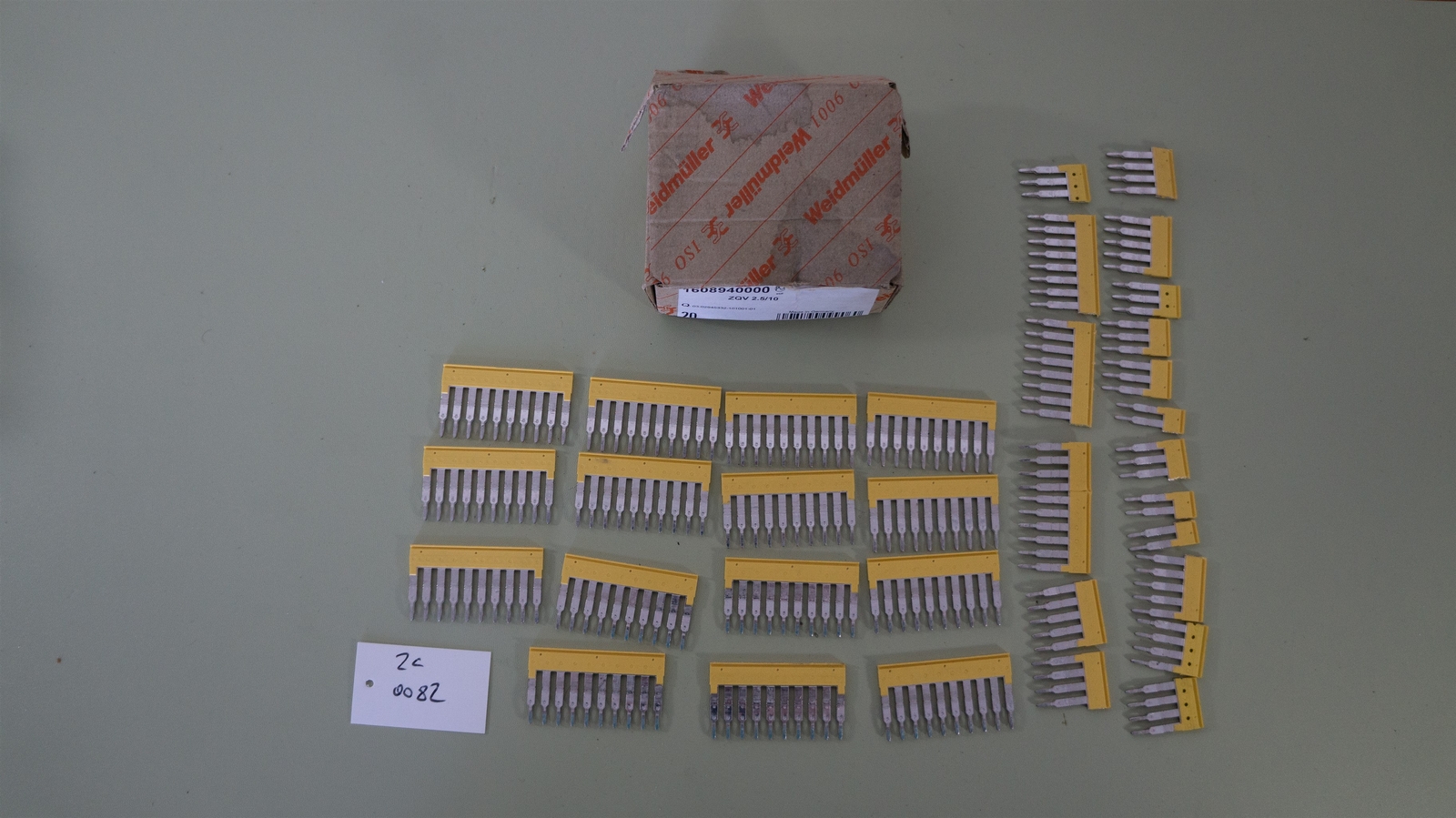 Lot of 15 Weidmueller 1608940000 ZQV 2.5/10 Rail Connectors, New ...