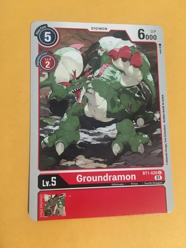 Groundramon BT1-020 U Alternate Art Digimon CCG | Starter Deck 07 ...