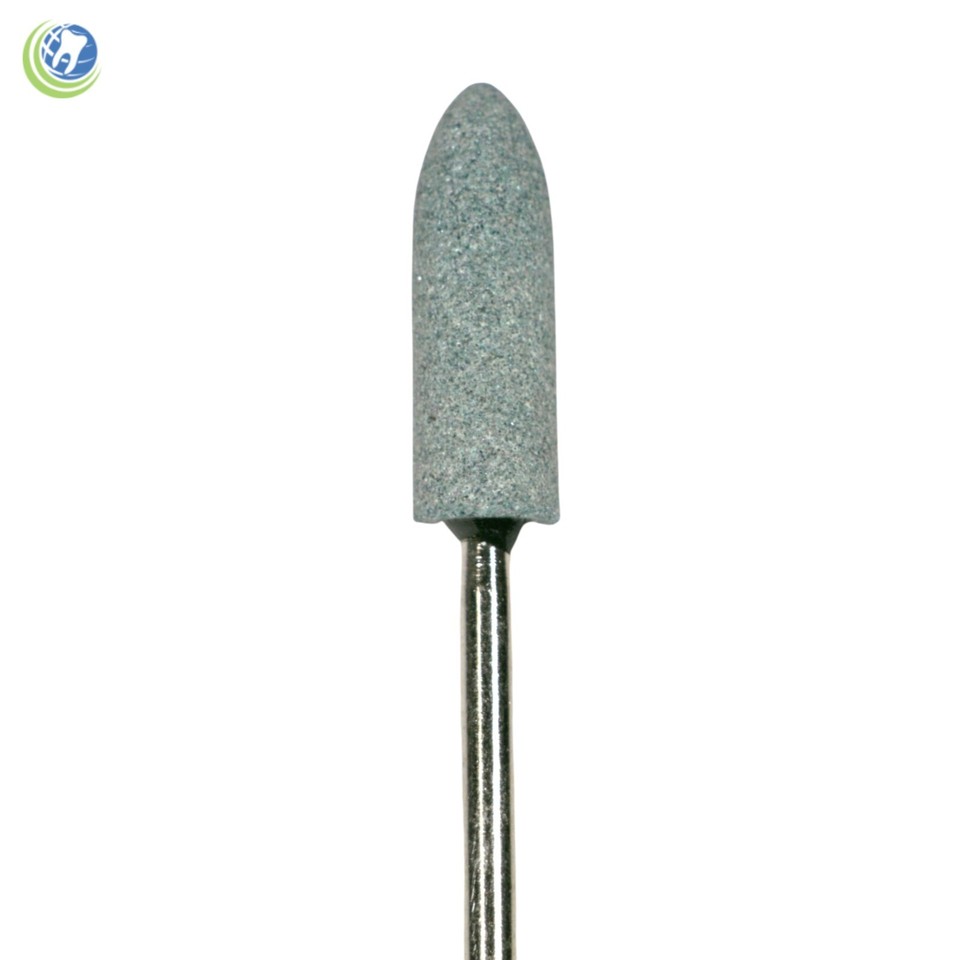 10 X Dental Lab Bullet Grinding Green Mounted Stones #13 for Porcelain ...
