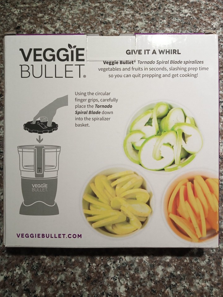 NIB Veggie Bullet Tornado Spiral Blade 5mm Food Processor Blender ...