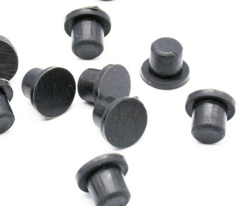 5/16” Rubber Hole Plugs -Black Foot Plug Push-In Stem Bumper / Feet ...