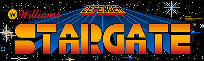 Defender Stargate Arcade Marquee For Reproduction Header/Backlit Sign ...