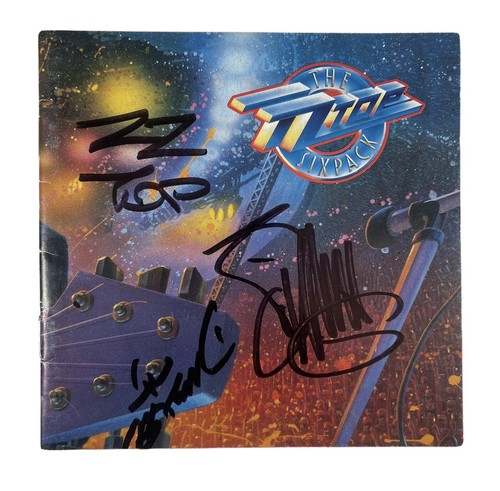 ZZ Top Signed Autographed The Six Pack CD Cover Billy Gibbons Dusty ...