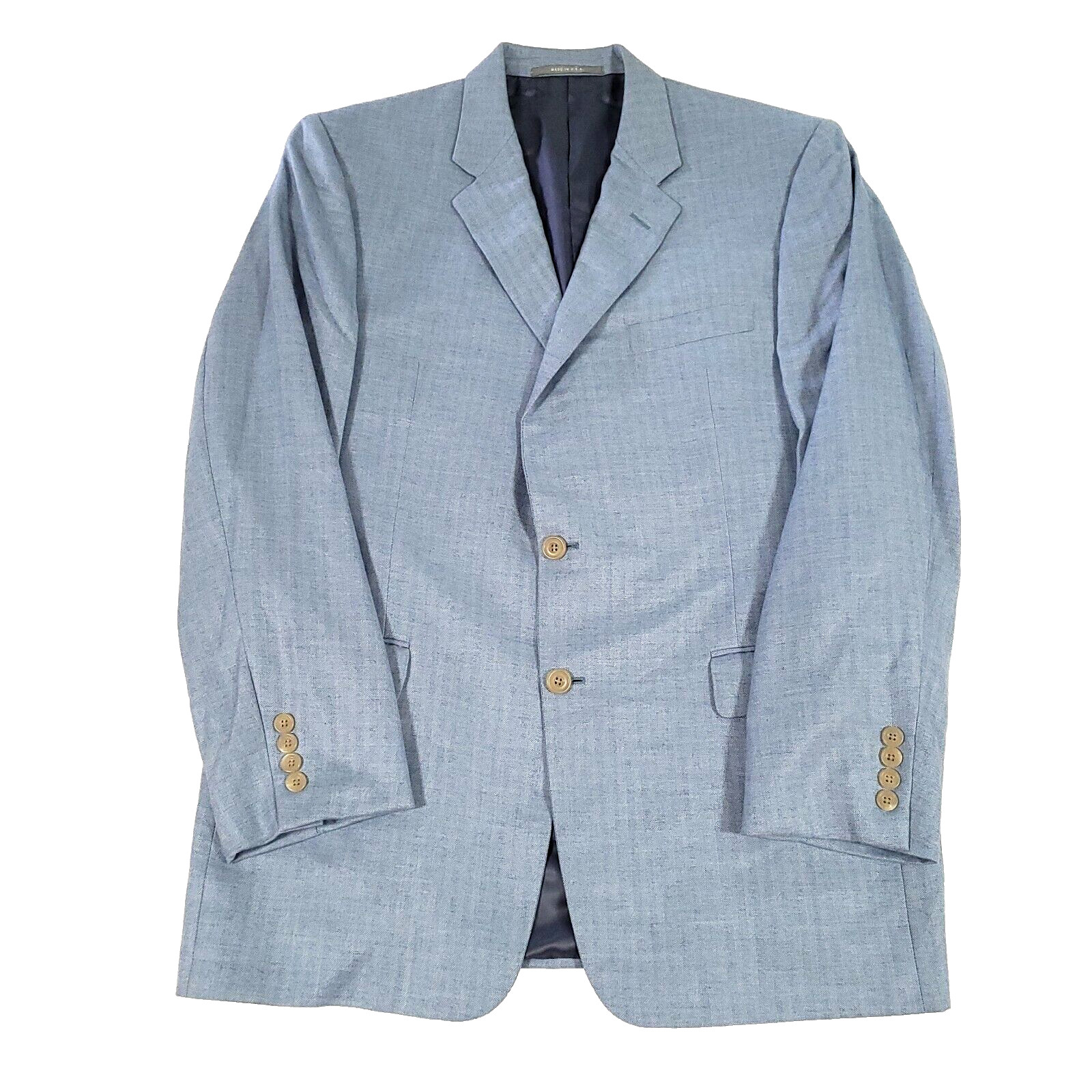 Hickey Freeman Cashmere Silk Herringbone Blazer Light… - Gem