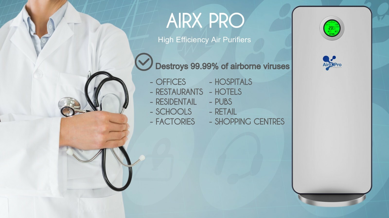 Air X Pro (AXP-400) Medical Grade Air Purifier - Commercial ...