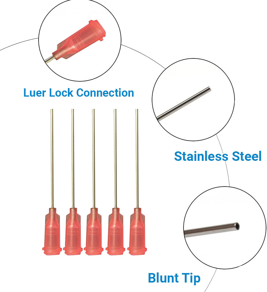Global Syringes Large Blunt Tip Fill Needle w/Cap Chemical Liquid Lab ...