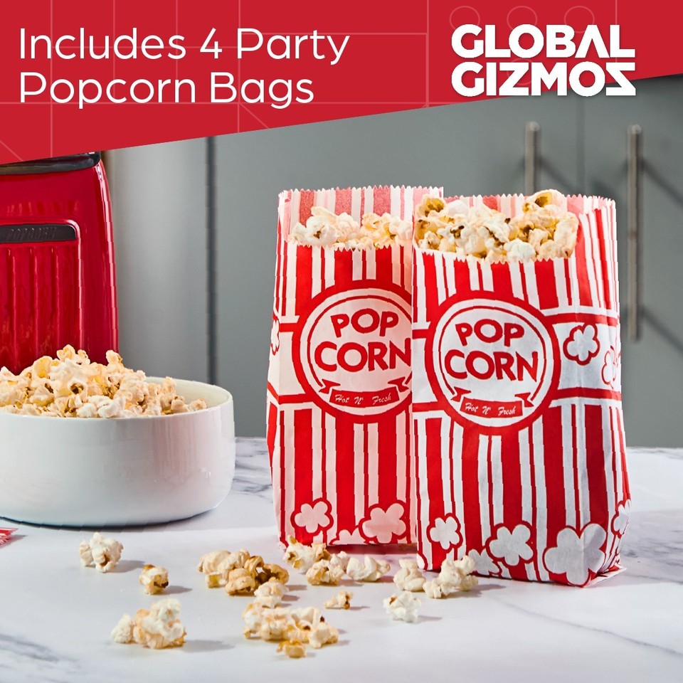 Global Gizmos Popcorn Makers / 3 Sizes For Home Use / Healthy Oil Free ...