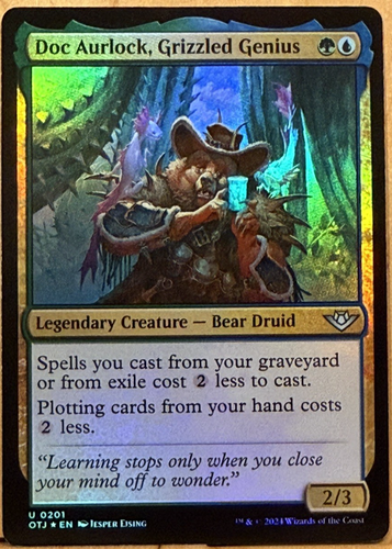 LIMITED EDITION OTJ MtG Doc Aurlock, Grizzled Genius Unplayed NM FOIL ...