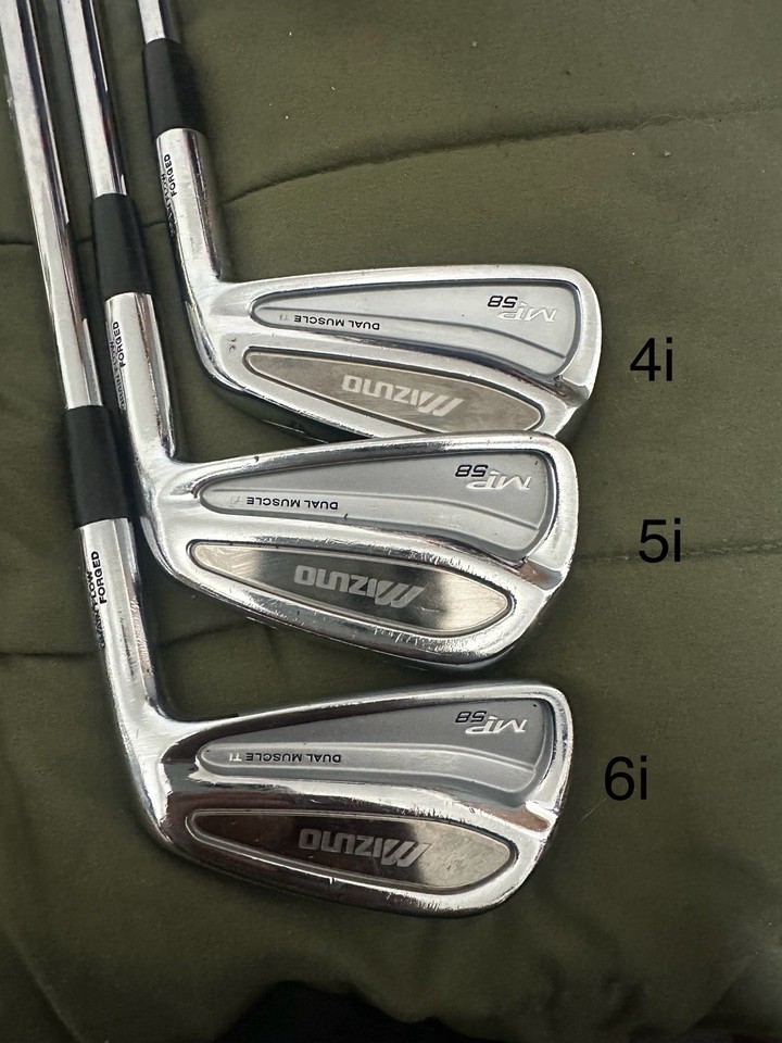 Mizuno MP 58 Iron Set 4-PW Dynamic Gold S300 Stiff Mens RH Needs Grips ...