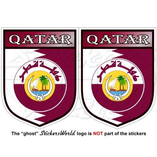 QATAR Qatari Shield, State of Qatar Vinyl Decals, Bumper Stickers 3 ...