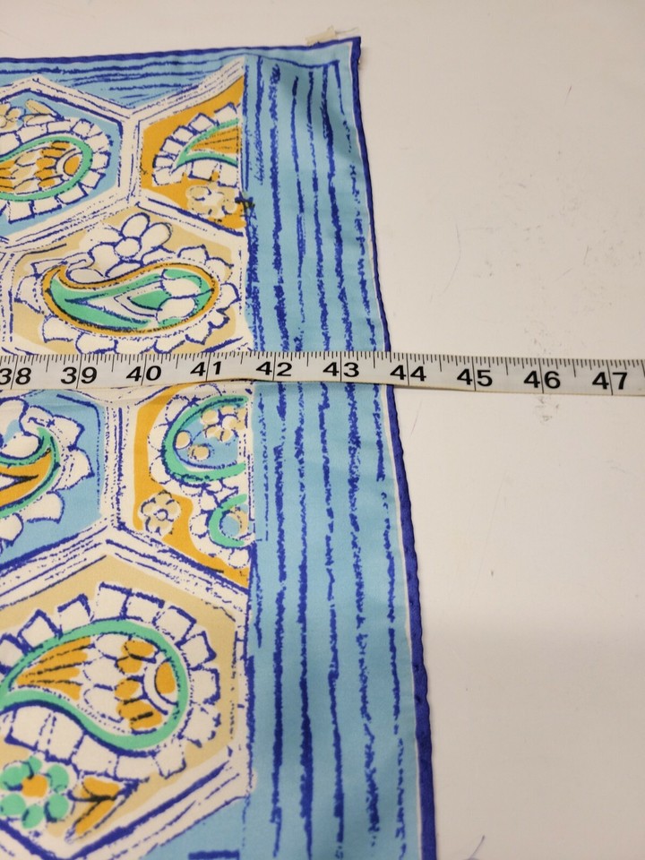 Vintage SCARVES by VERA Scarf Blue Orange Paisley Neck Made In Japan 45 ...