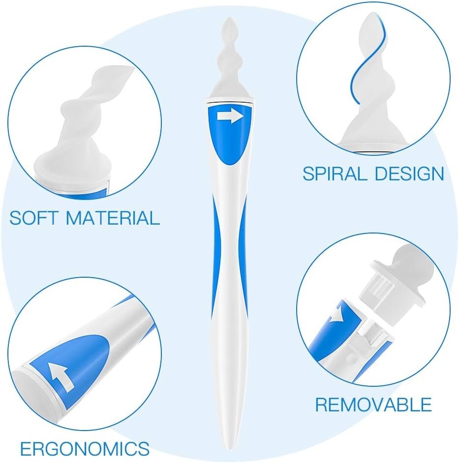 Ear Wax Cleaner Smart Removal Soft Spiral Swab Earwax Remover Tool Safe ...