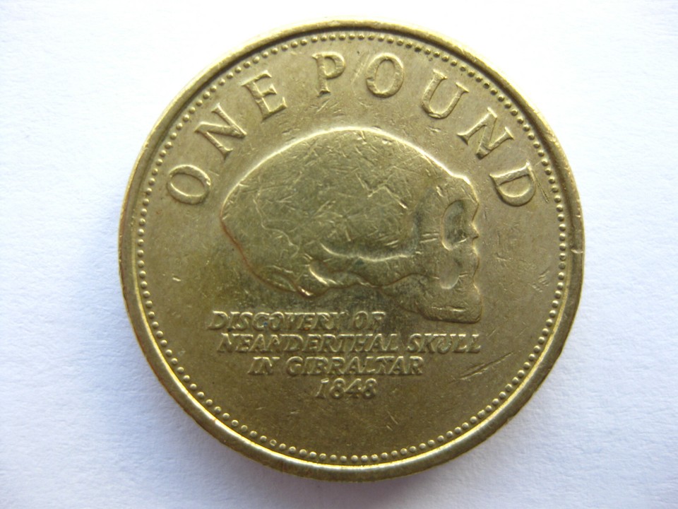 Old Round One Pound £1 Coins UK Gibraltar Isle of Man Jersey Guernsey ...