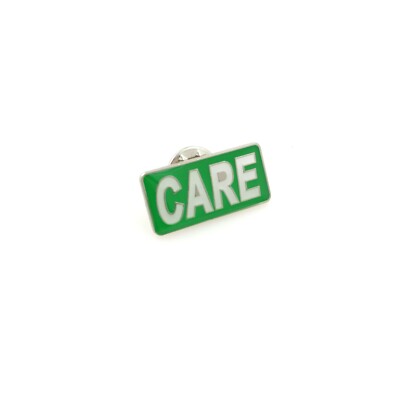 Green Care Support Badge Hard Enamel Butterfly Pin Silver Text | eBay UK