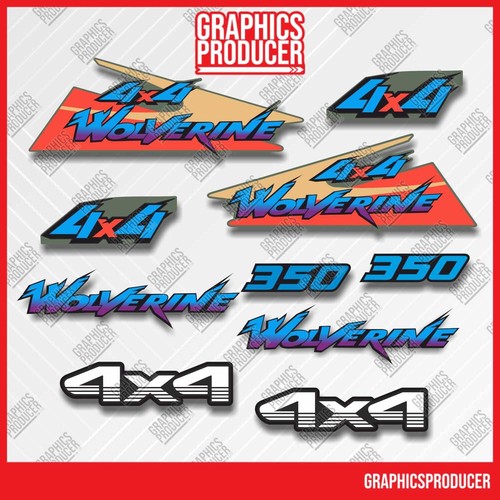 YAMAHA WOLVERINE 350 4WD Reproduction Decals Stickers Design ATV 1996 ...