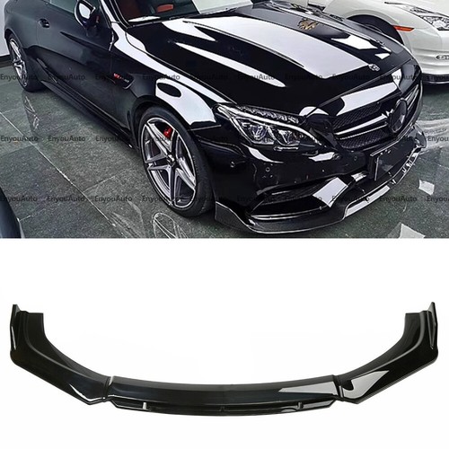 For Mercedes-Benz C200 C300 Front Bumper Lip Spoiler Splitter Glossy ...