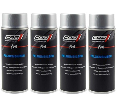 4 x 400ml CAR1 Autolack SILBER - Felgensilber, Spraydose, Lackspray ...