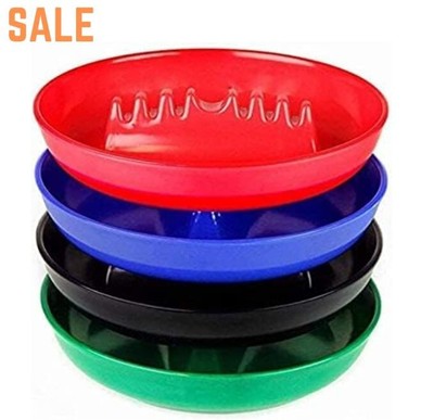 Ash Tray For Cigarettes & Cigar [4 Pack] Round Plastic Melamine ...