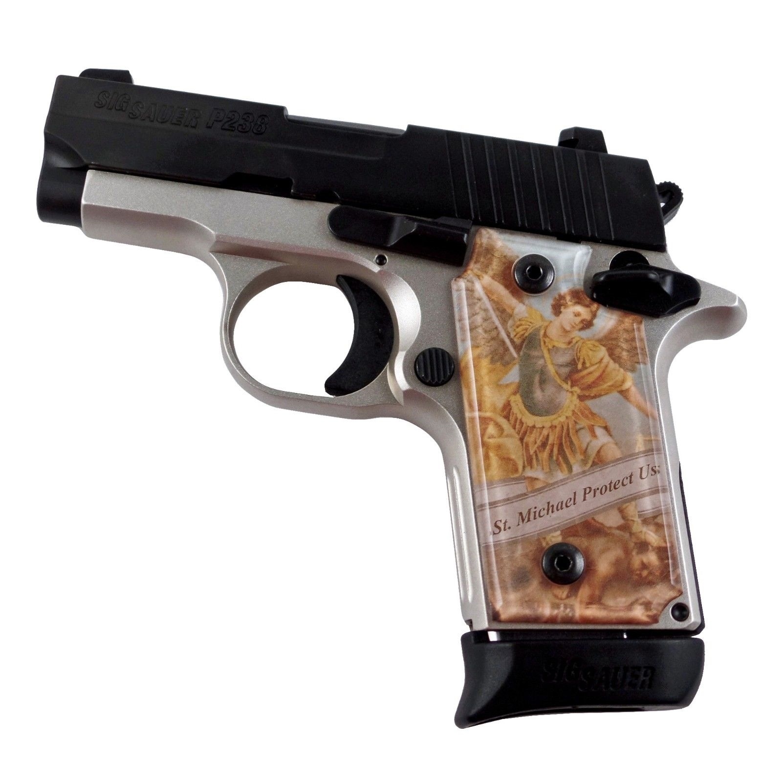 Custom P238 Ambidextrous SPD Acrylic Grips Angel Saint Michael | eBay
