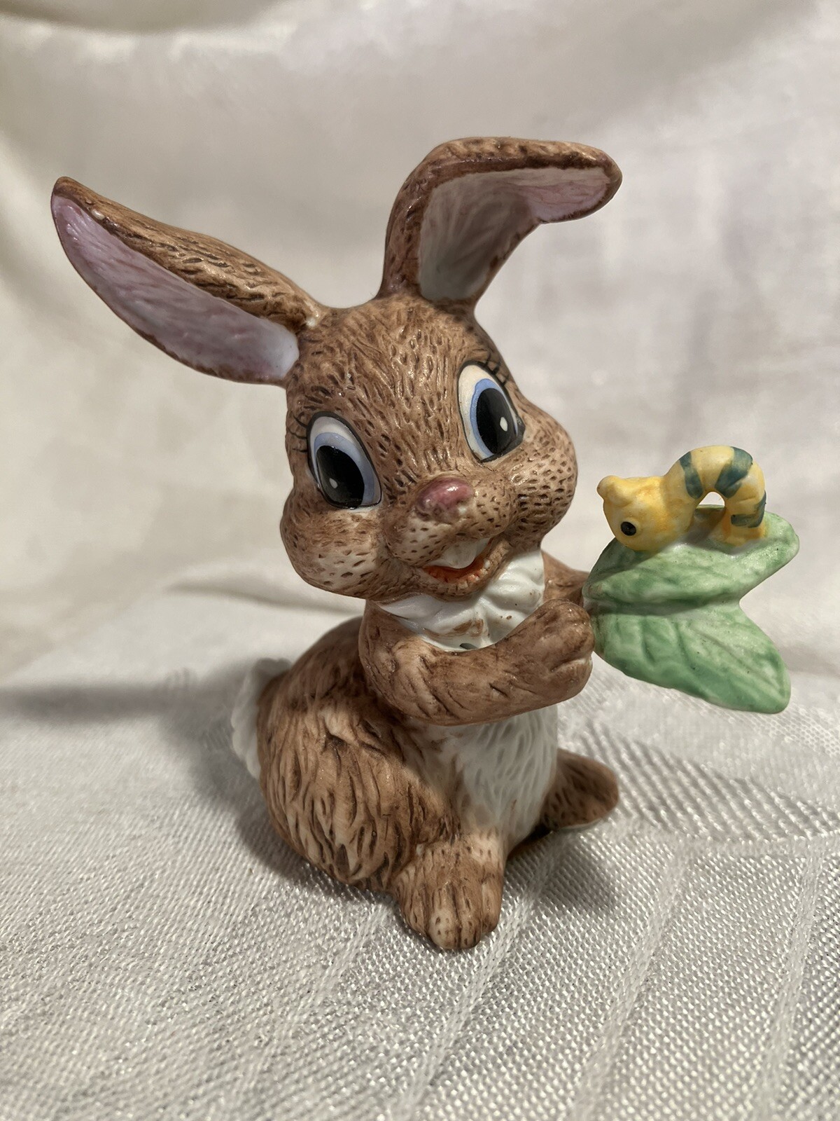 Vintage Lefton Bunny Rabbit With Worm Figurine 01492 | eBay
