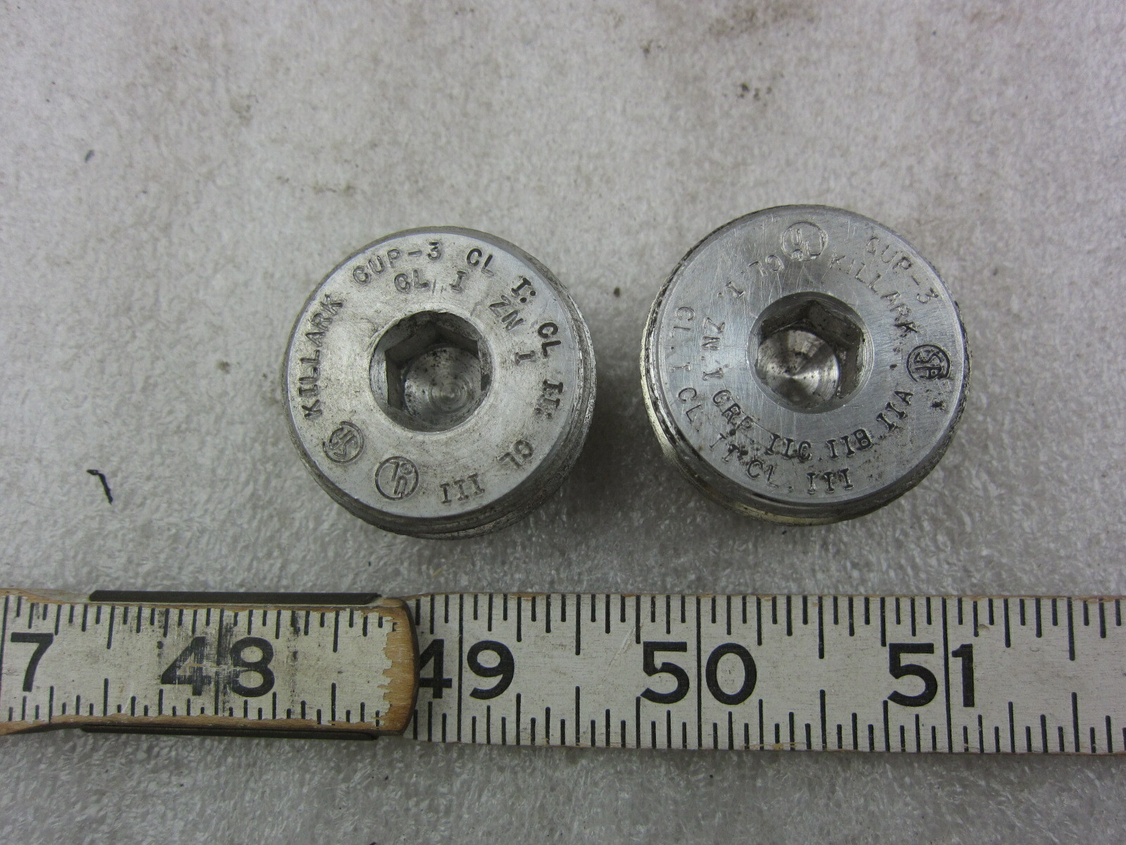 Killark Cup-3 to 1" Conduit Recessed Plug Lot of 2, Used | eBay