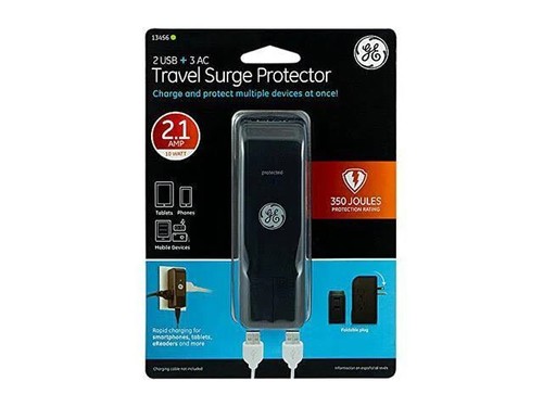 GE Travel Surge Protector w/ 3 Outlets & 2 USB Ports | eBay