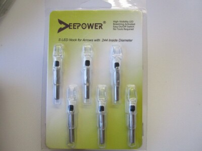 DEEPOWER STROBE Lighted Nocks for Arrows .244” with ON/Off SWITCH | eBay