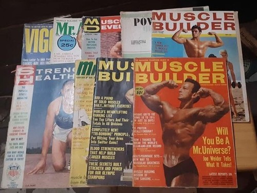 38 vintage bodybuilding magazines from 50s and 60s Muscle Builder,Iron ...