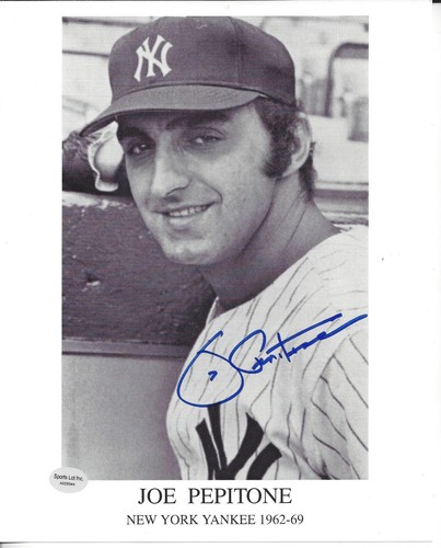 Joe Pepitone Autographed 8X10" B&W Photo + COA | eBay