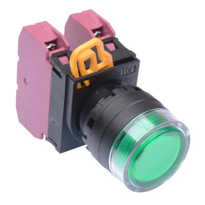 IDEC Green 22mm Maintained Shrouded Push Button Switch 2NC IP65 YW1L ...
