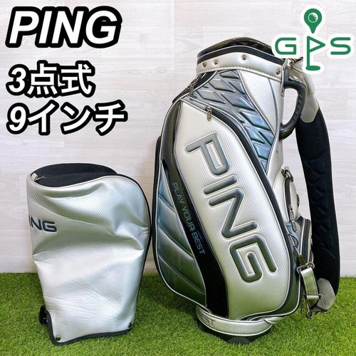PING KARSTEN Metallic Gray Golf Bag Cart Bag Rare Japan Used | eBay