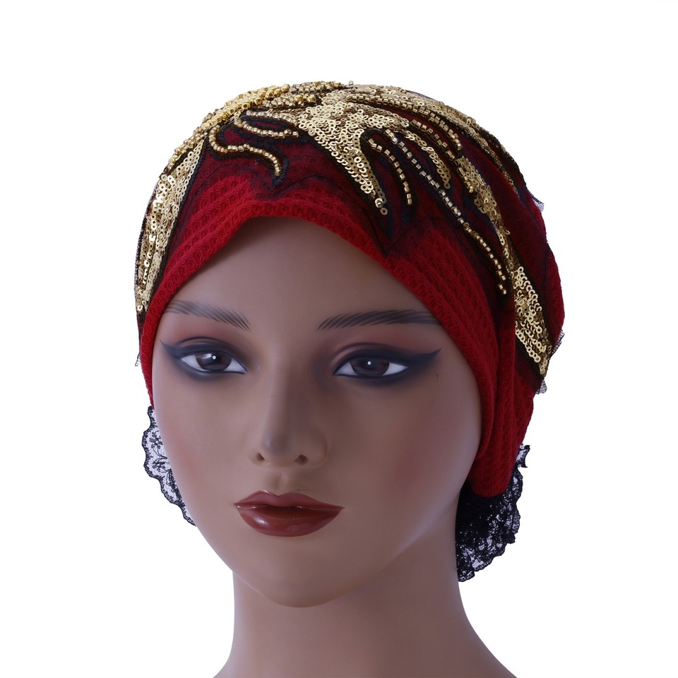 Flower Hijab Hat Women Muslim Head Cover Cap Bonnet Chemo Islamic ...