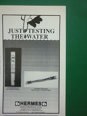 10/1990 PUB HERMES ELECTRONICS DARTMOUTH ASW 53D DIFAR SONOBUOY ASM NAVIES AD | eBay