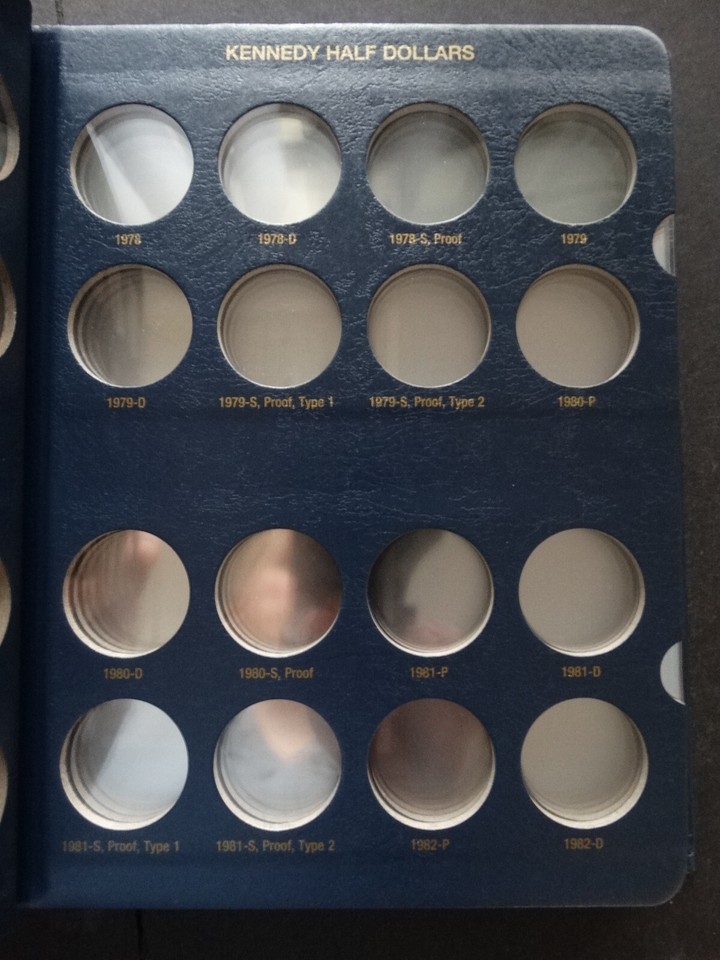 Set of 2 Whitman Kennedy Half Dollars Coin Album Book Number 1 & 2 1964 ...