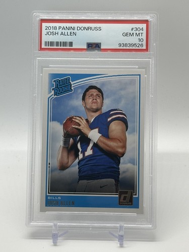 2018 Donruss Football Rated Rookie Josh Allen #304 PSA 10 Buffalo Bills ...